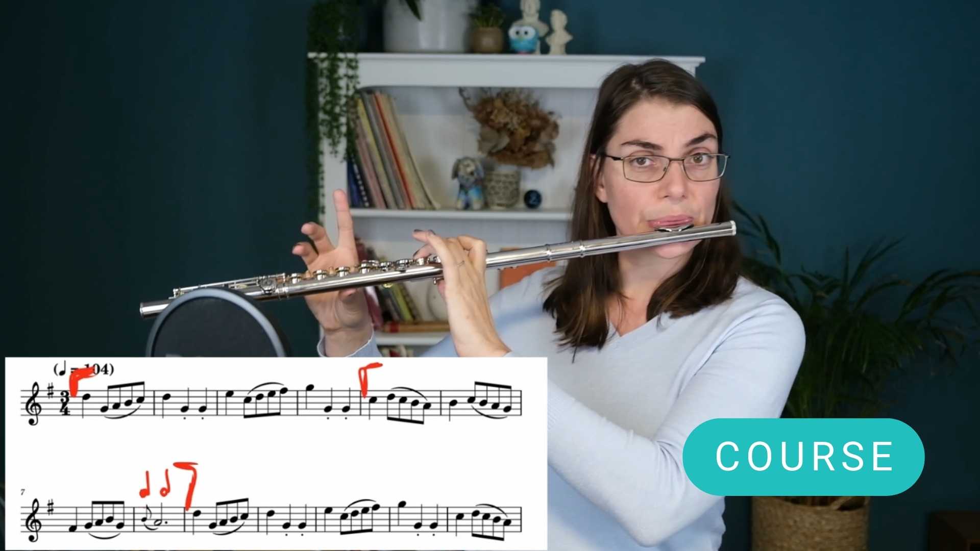 Learning the famous Menuet in G by Bach - The Flute Practice