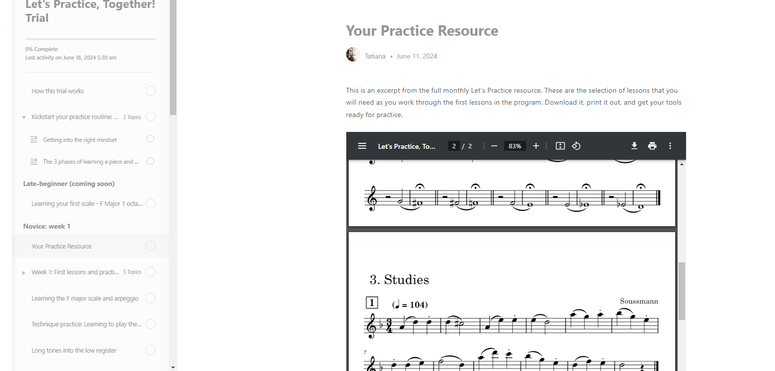 Let’s Practice, Together! Trial - The Flute Practice